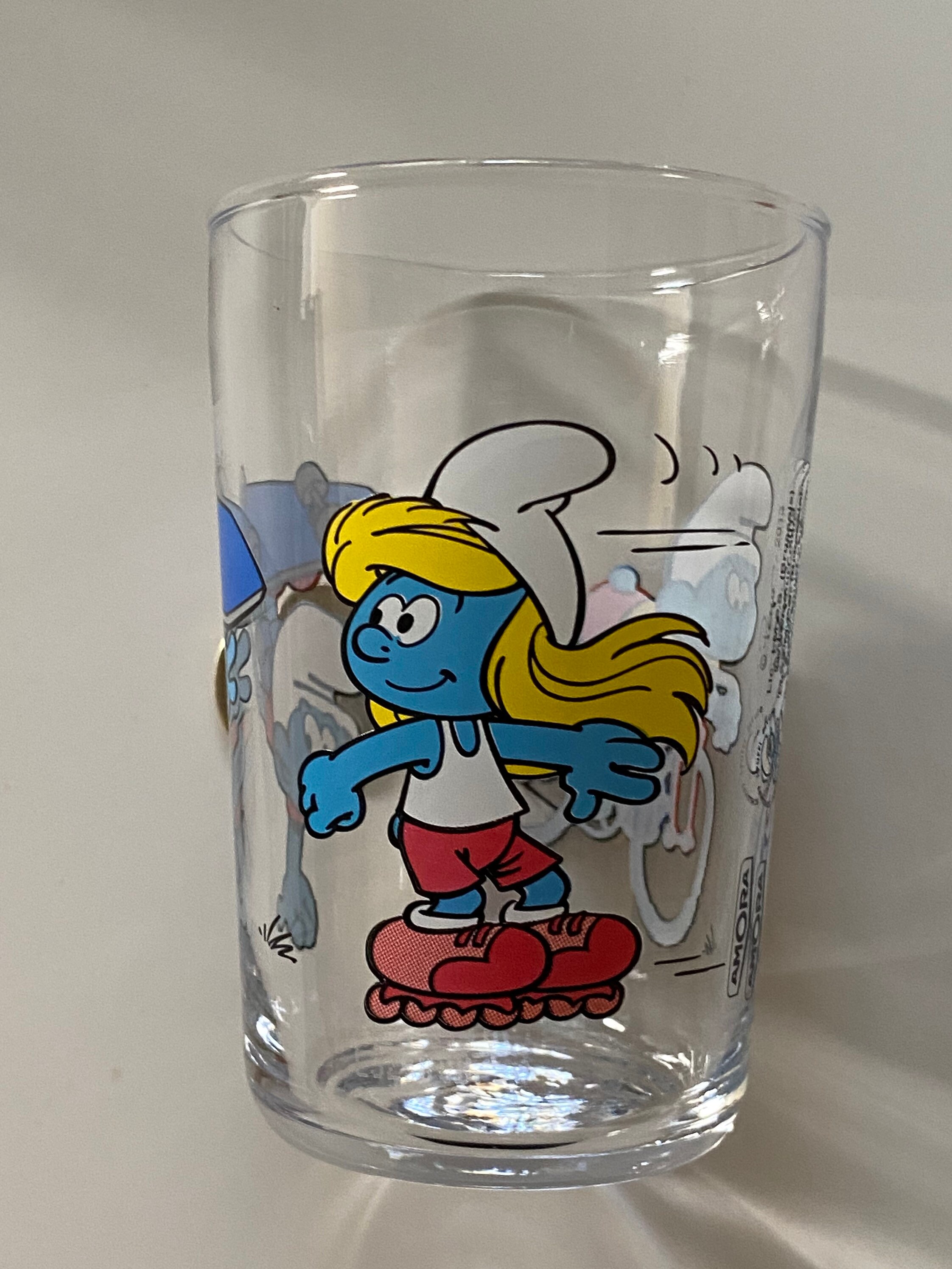 SMURFS DRINKING GLASS 80s 90s From Belgium Europe Smurfette - Etsy