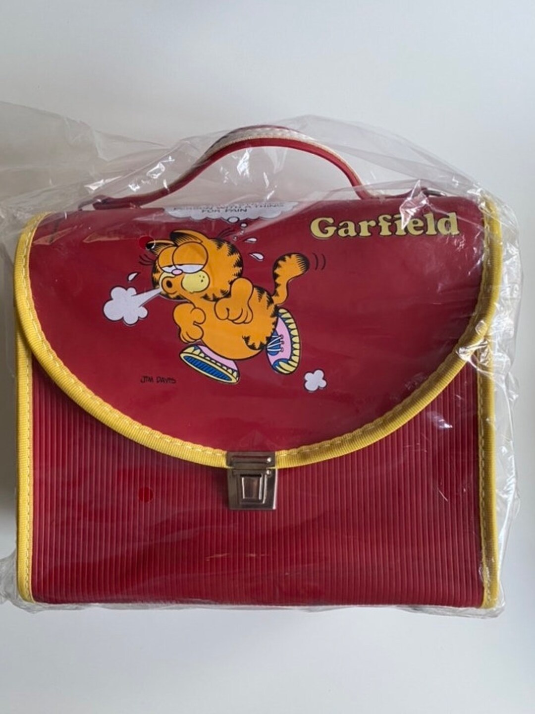 GARFIELD SCHOOLBAG Vintage 80s Handbag Shoulder Bag Cartoon Jim Davis NOS - Etsy