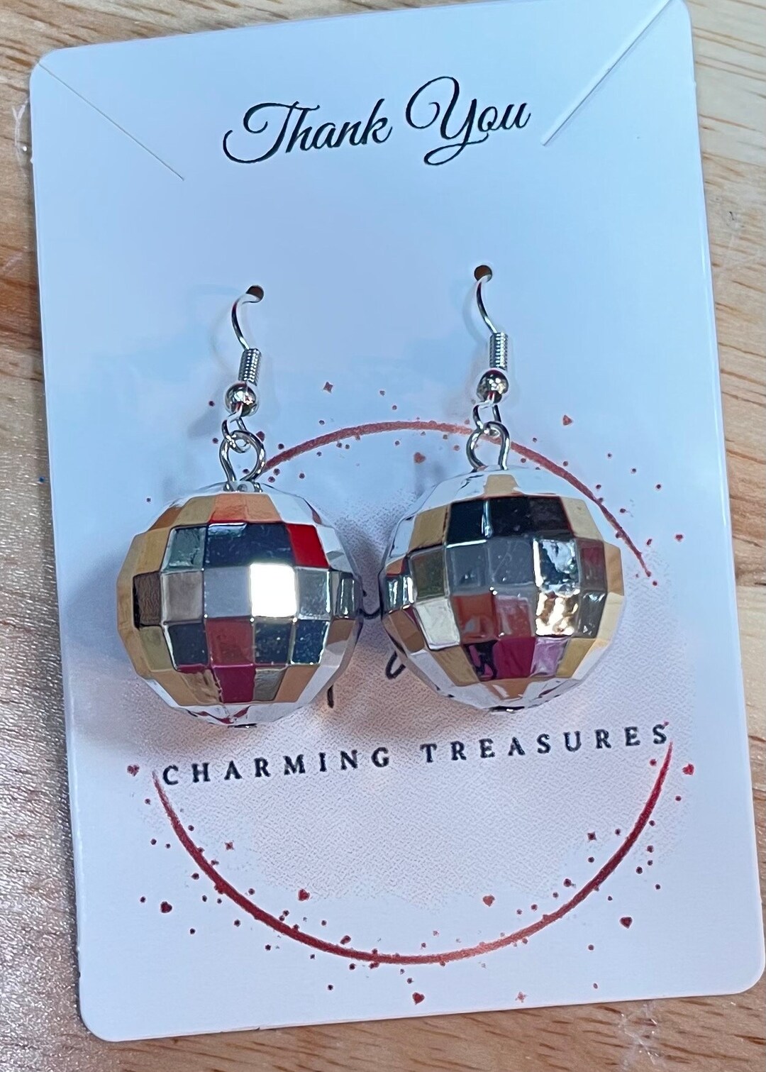 Disco Ball Dangle Style, Boho Round Drop Earrings, Christmas, New Years ...