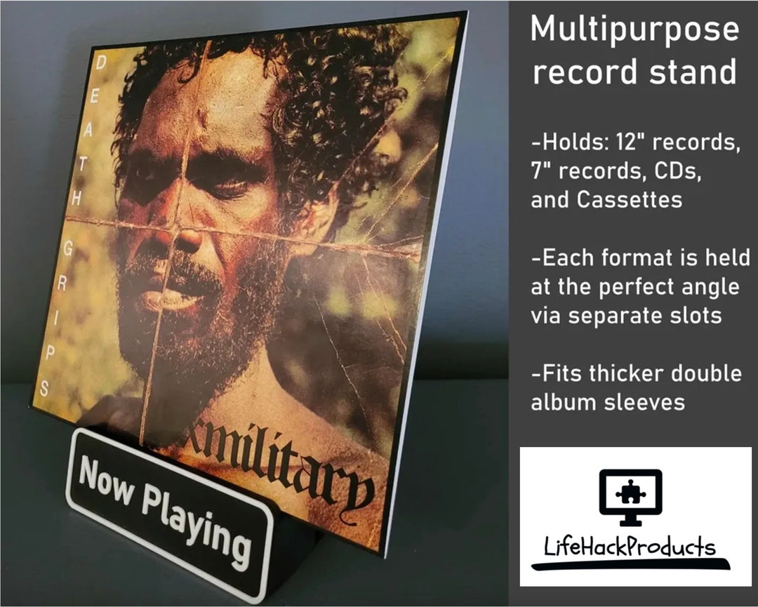 Retro-inspired Music Media Stand | Vinyl Record, CD, Cassette Holder ...