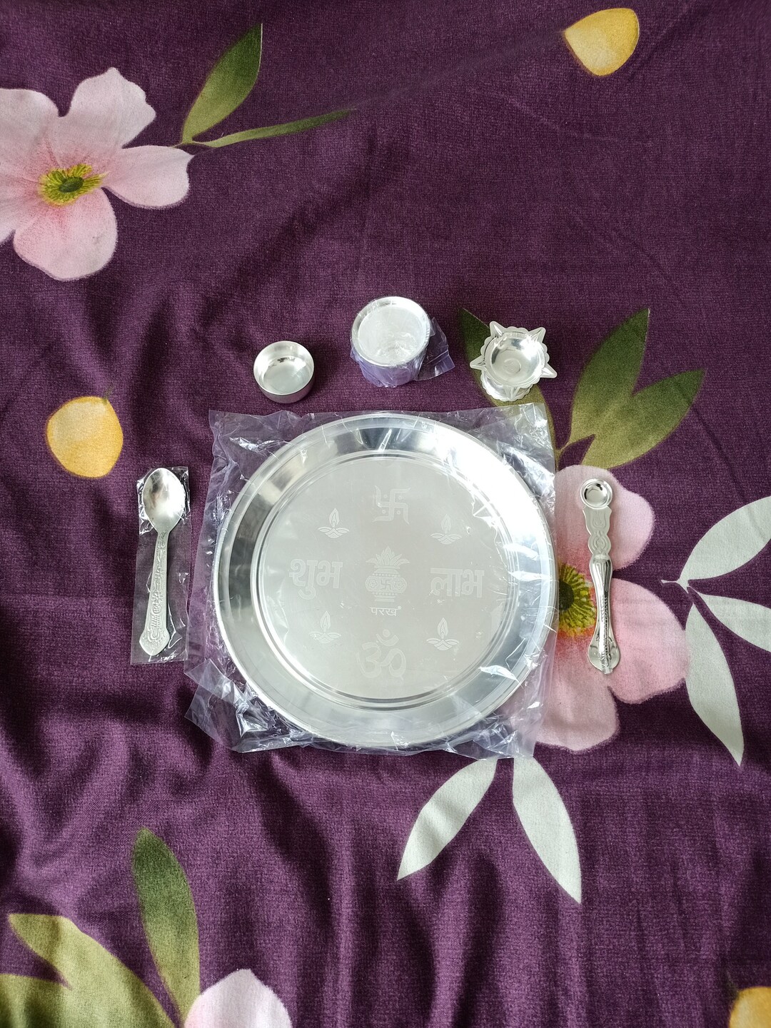 Pooja Thali six Piece - Etsy