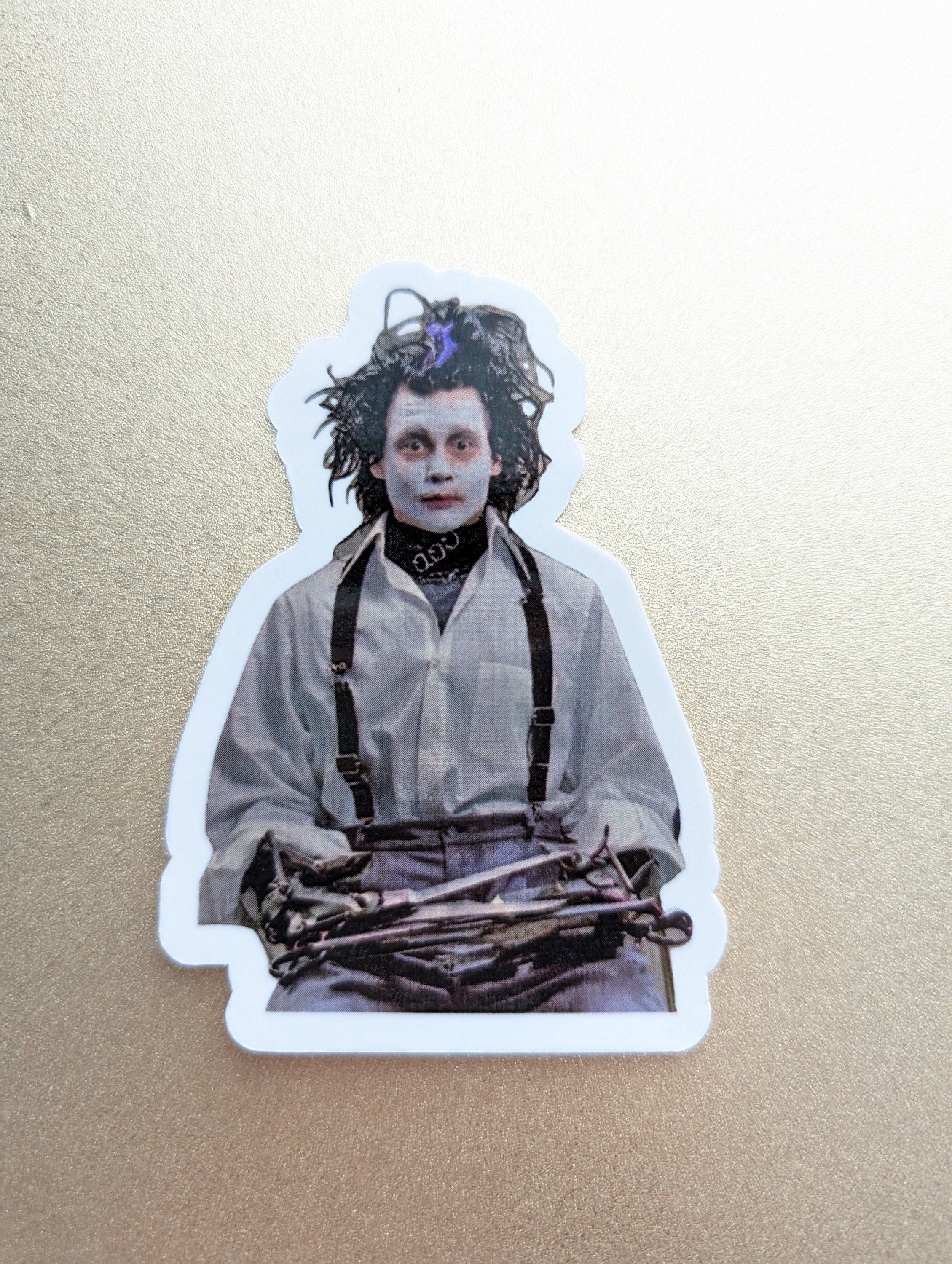 Edward Scissorhands Waterproof Sticker Laptop Sticker - Etsy