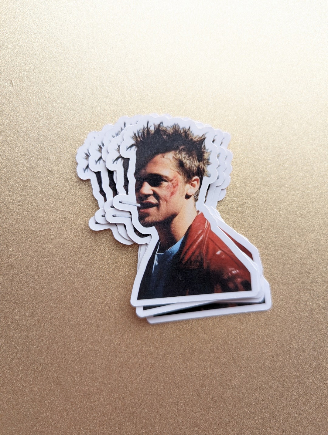 Brad Pitt Tyler Durden Waterproof Sticker Laptop Sticker Water Bottle ...