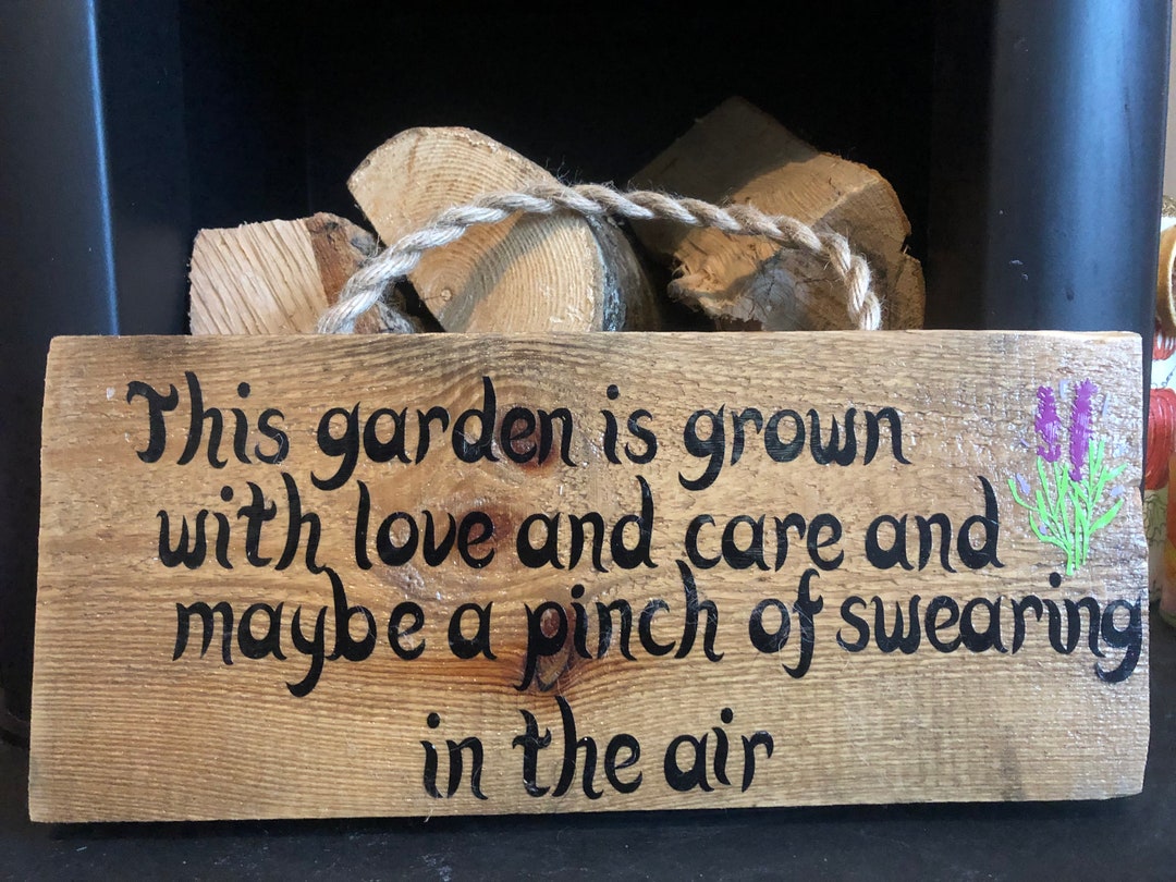 Reclaimed Upcycled Wooden Sign Garden Gardeners - Etsy