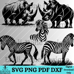 Safari Animal SVG Bundle: Jungle Wildlife Clipart (digital Download) - Etsy