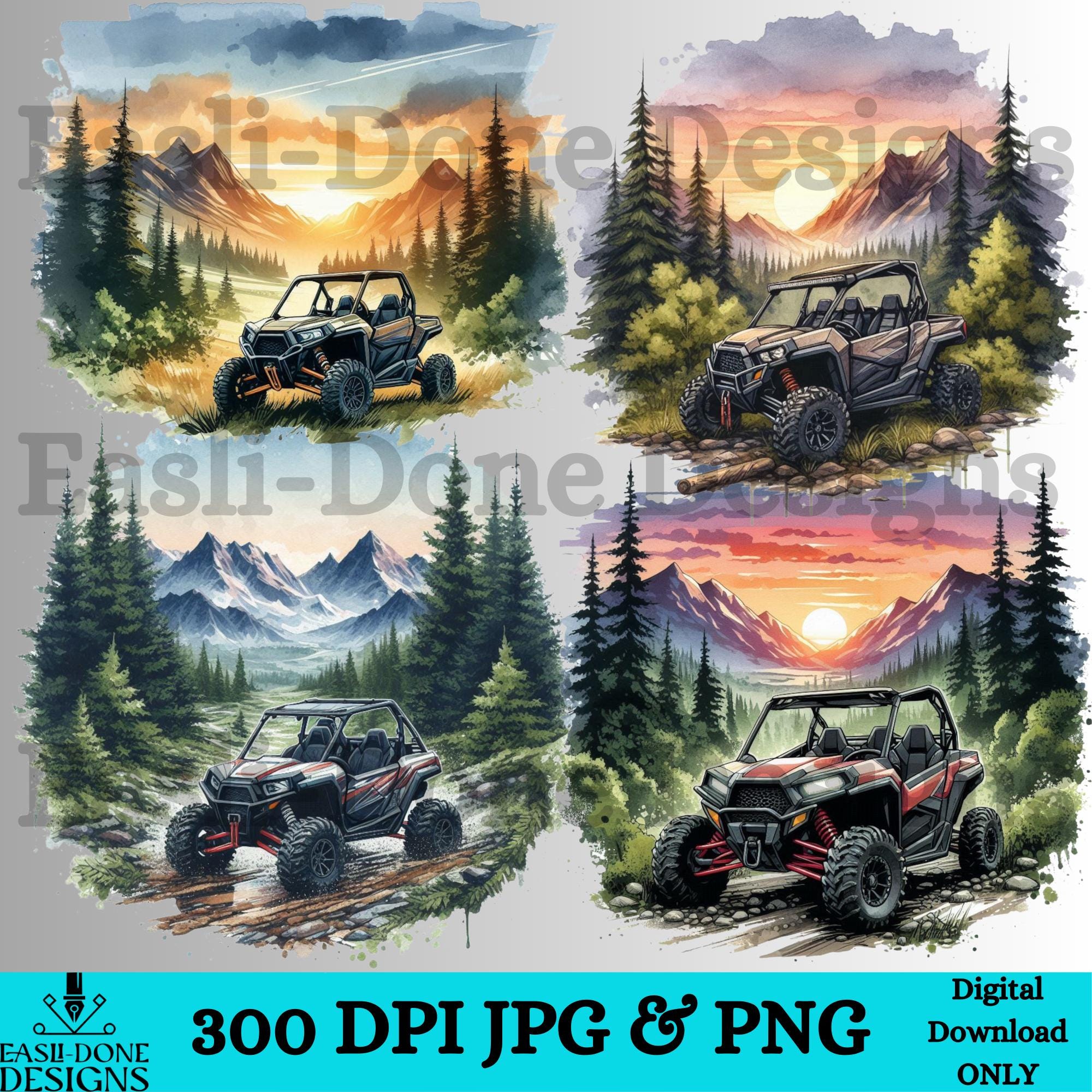 UTV Side by Side Clipart Bundle: Off-road PNG & JPG Designs - Etsy