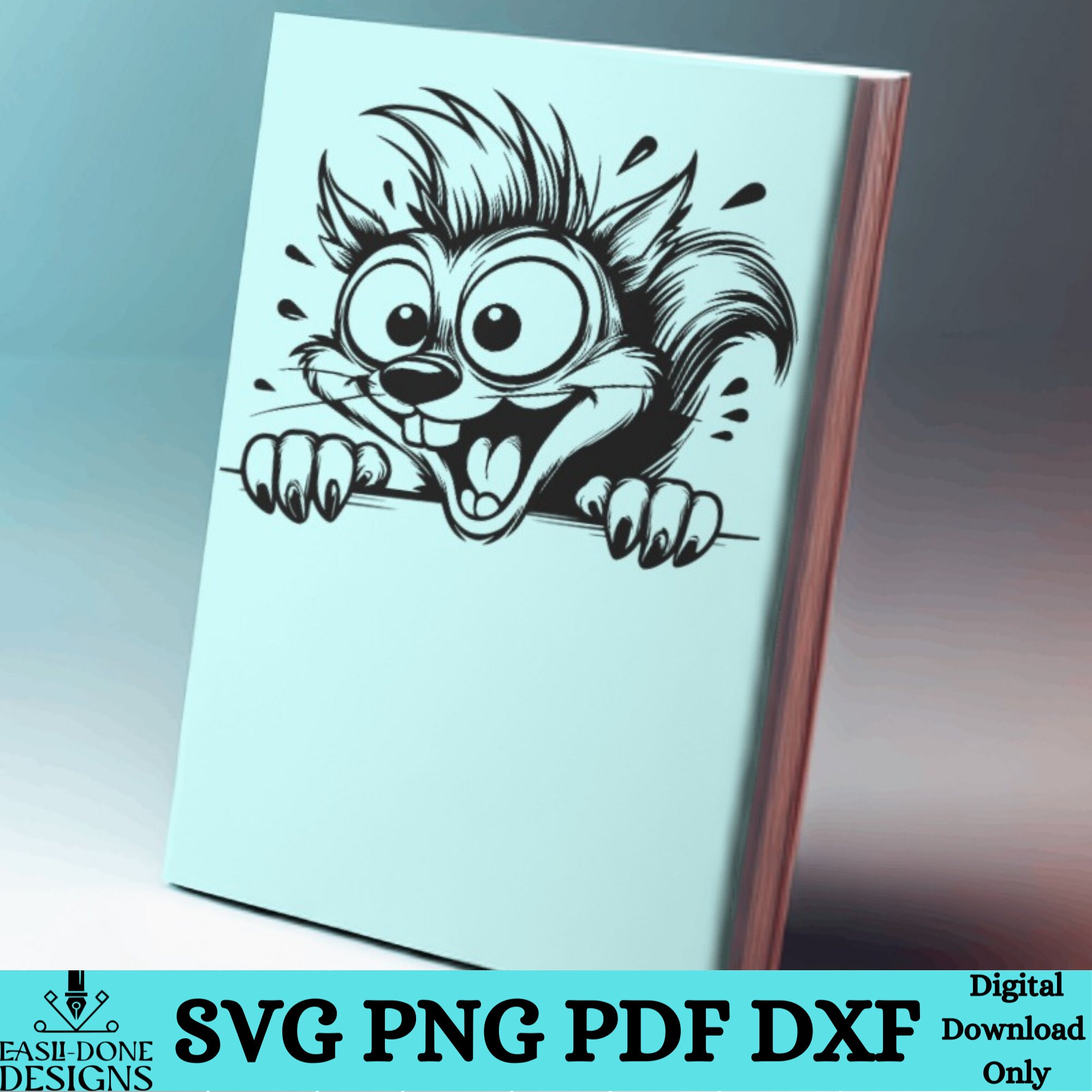 Squirrel Outline Bundle SVG PNG Pdf and Dxf Files Instant Download ...
