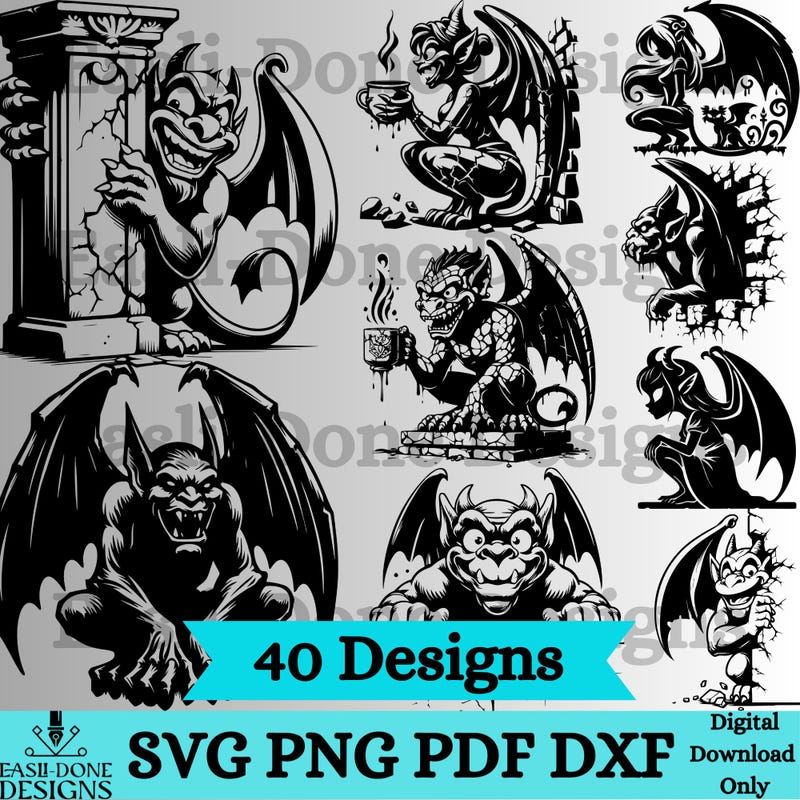 Halloween Gargoyle Svg - Etsy