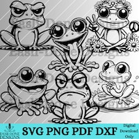 Frog Svg - Etsy