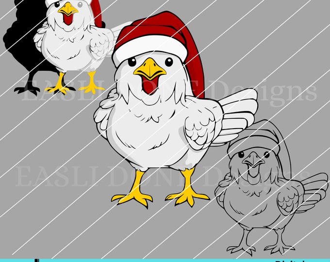 Funky Chicken Design SVG Vector Cutting File / Clip Art Available for ...