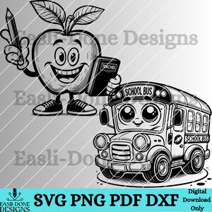 School Teacher Outline Bundle SVG PNG Pdf Dxf Files Laser Engraving ...