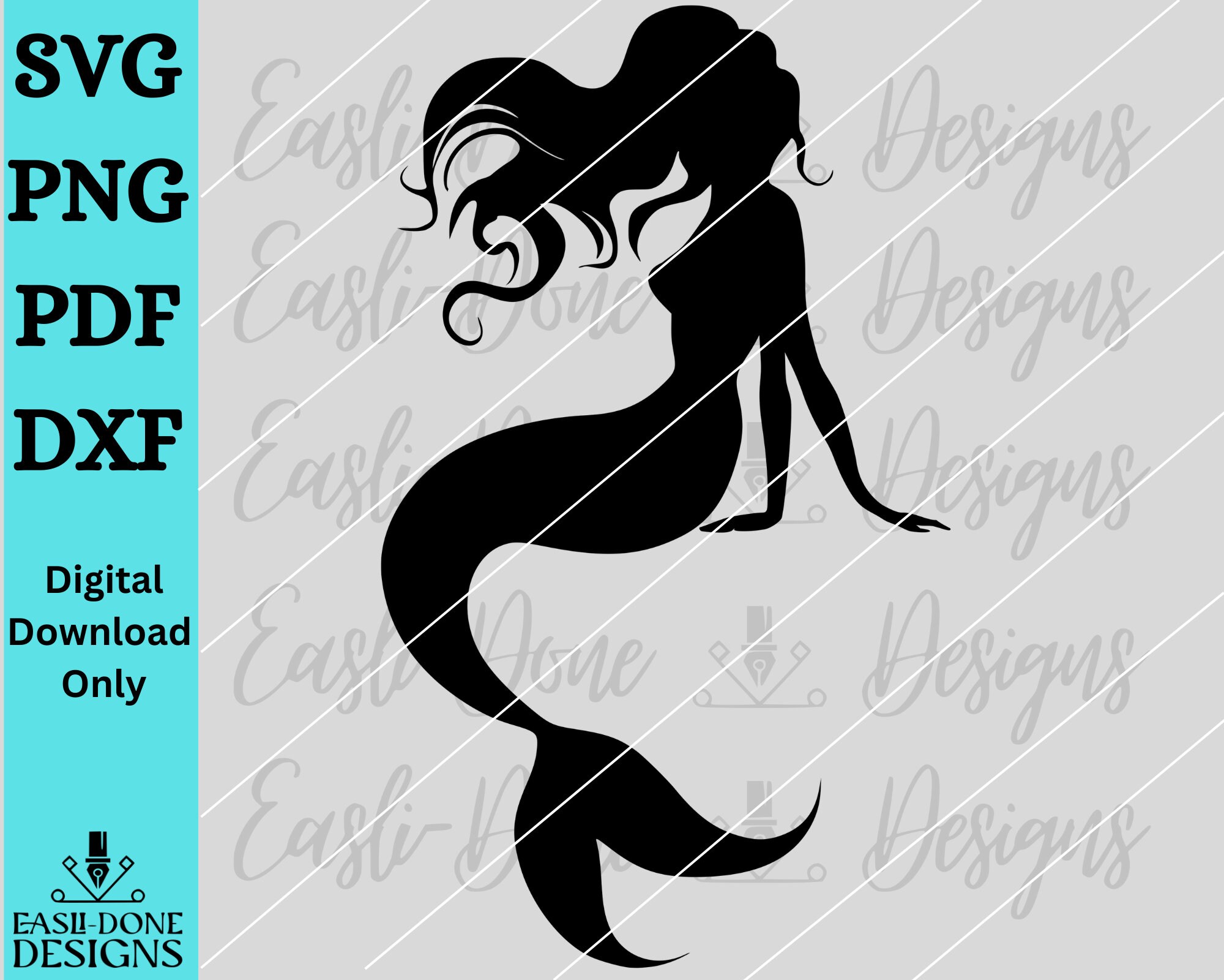Mermaid SVG Bundle: Tail, Fish, Ocean Clipart (digital Download) - Etsy