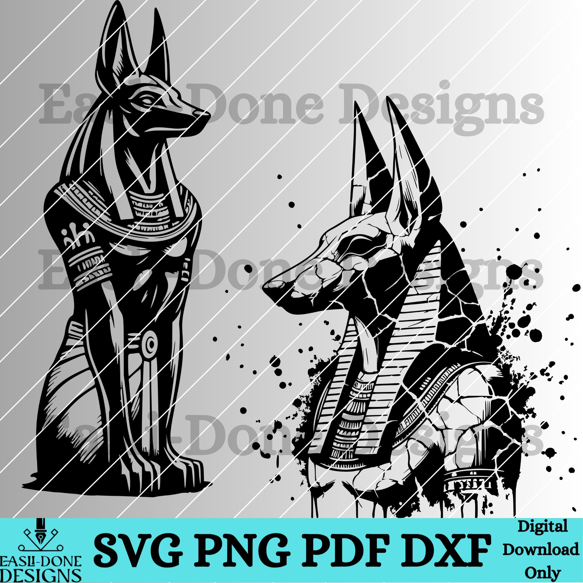 Anubis Outline SVG Bundle: Egyptian God Laser Cut Files (digital ...