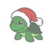 Christmas Sea Turtle Kiss-cut Stickers, Sea Turtle Decal, Water Bottle ...