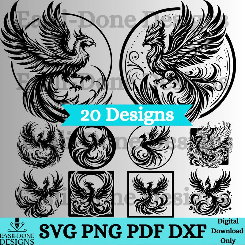 Phoenix Svg - Etsy