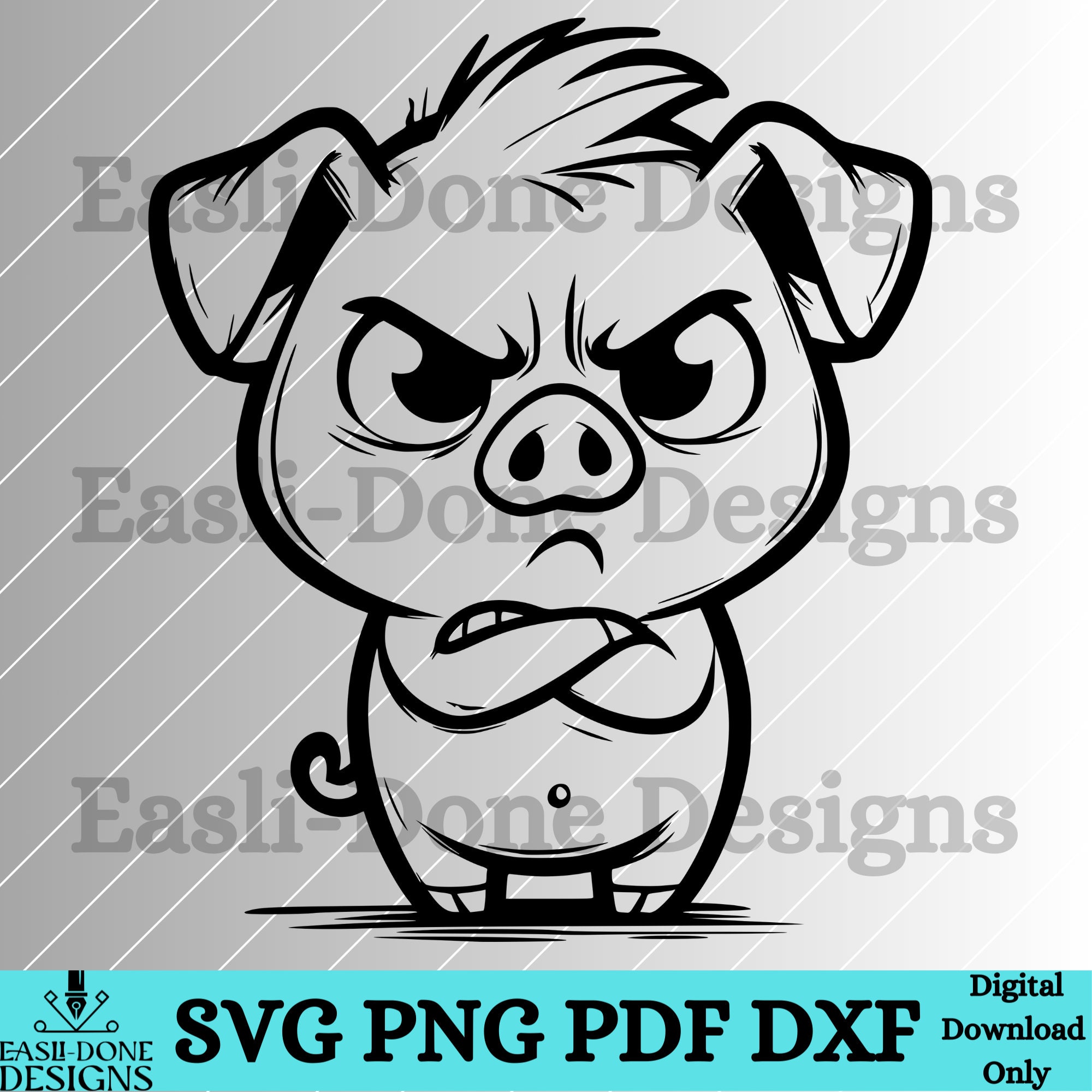Grumpy Fun Farm Animal Bundle Svg Png Pdf and Dxf Files Instant ...