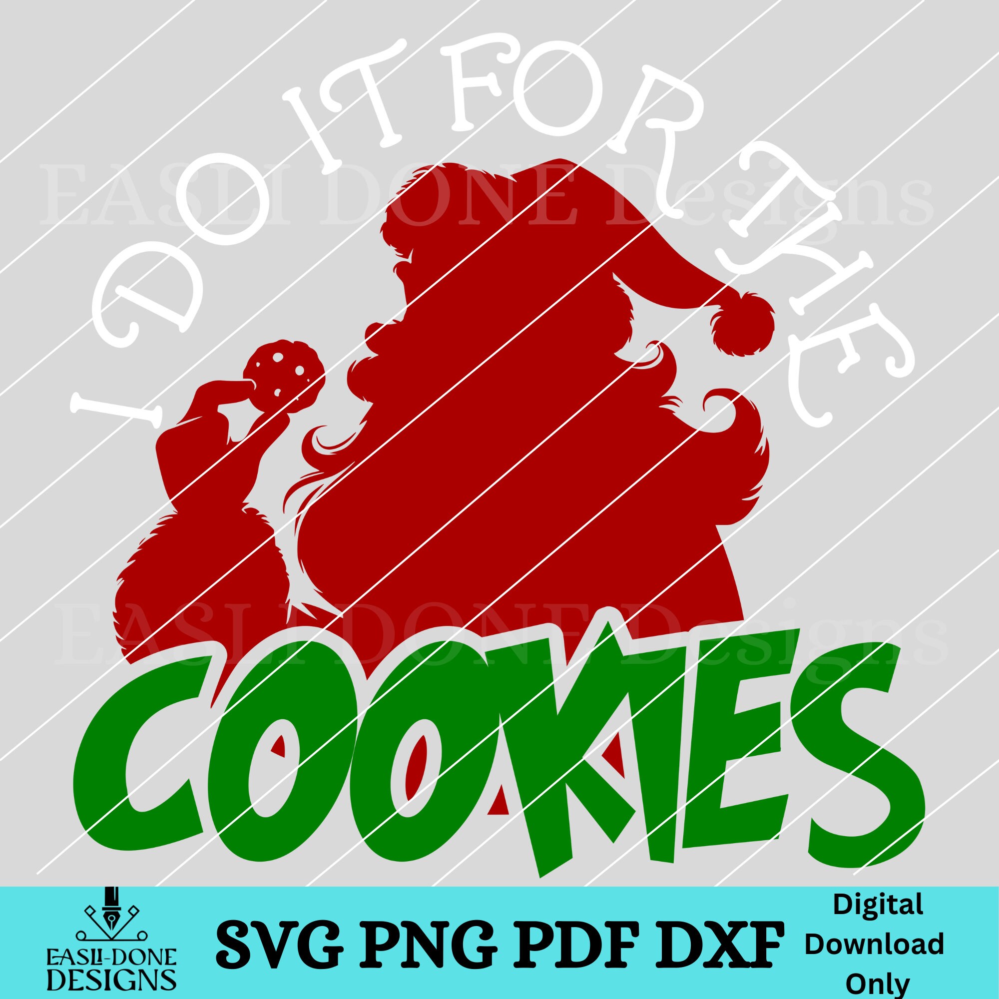 Funny Santa Claus SVG Cut File PNG Santa Cookies (Download Now) - Etsy