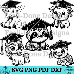 Graduation SVG PNG Files, Wildlife SVG Graduation Cap Svg Farm Animal ...