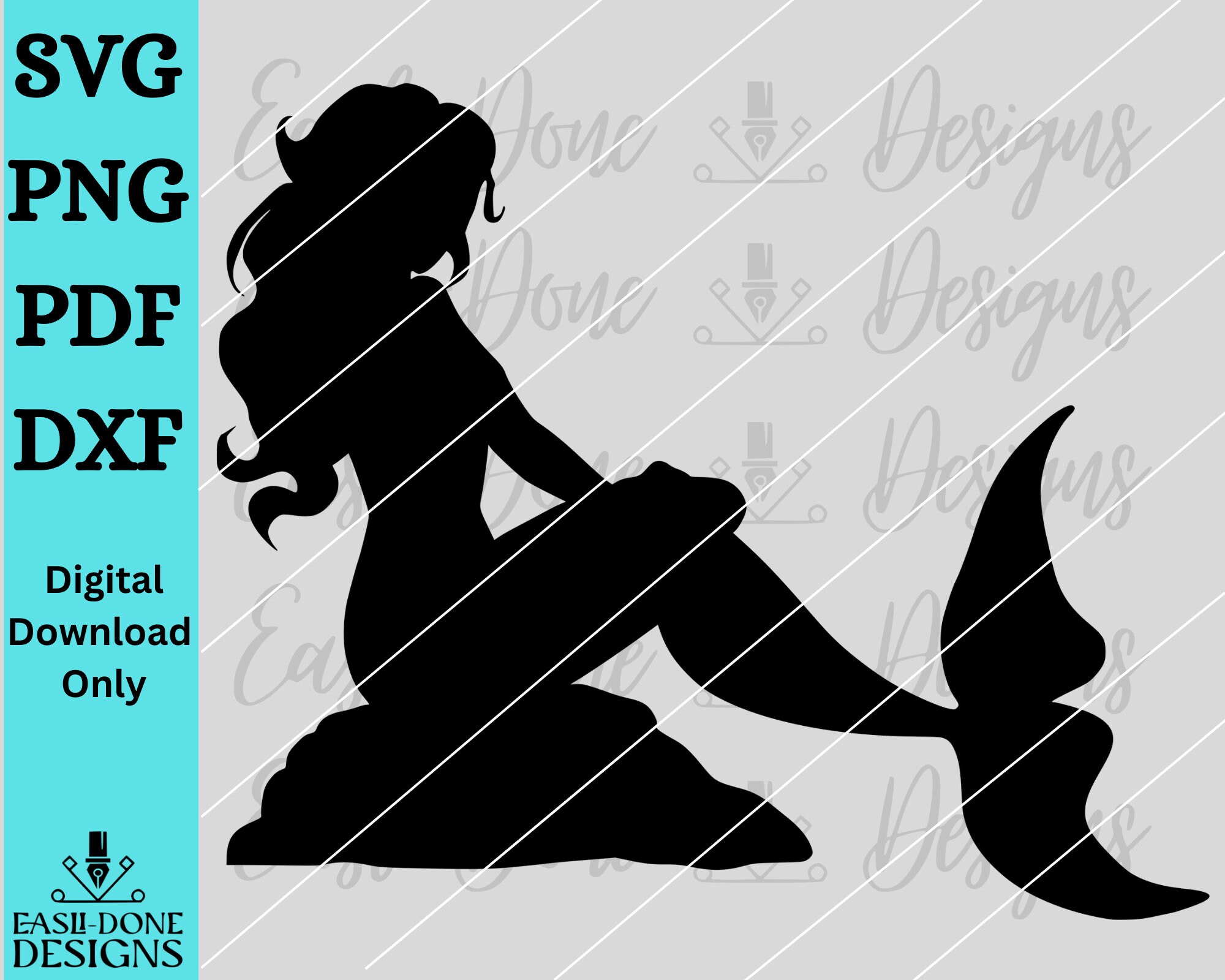 Mermaid SVG Bundle: Tail, Fish, Ocean Clipart (digital Download) - Etsy