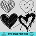Unique Hearts SVG PNG Bundle Collection of 20 Hand Drawn and Modern ...
