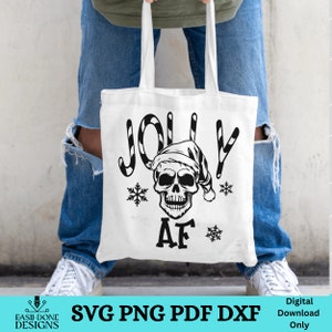 Unique Jolly AF Christmas SVG With Skull Instant Download for DIY ...