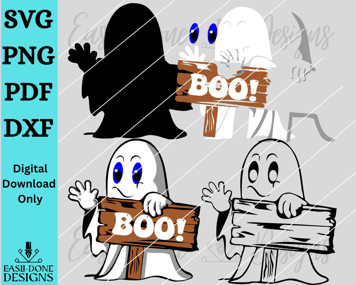 Cute Ghost Svg Ghost Clipart Halloween Decor Png Layered Boo Svg Cute ...