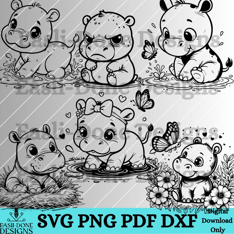 Hippo Embroidery Ornament - Etsy