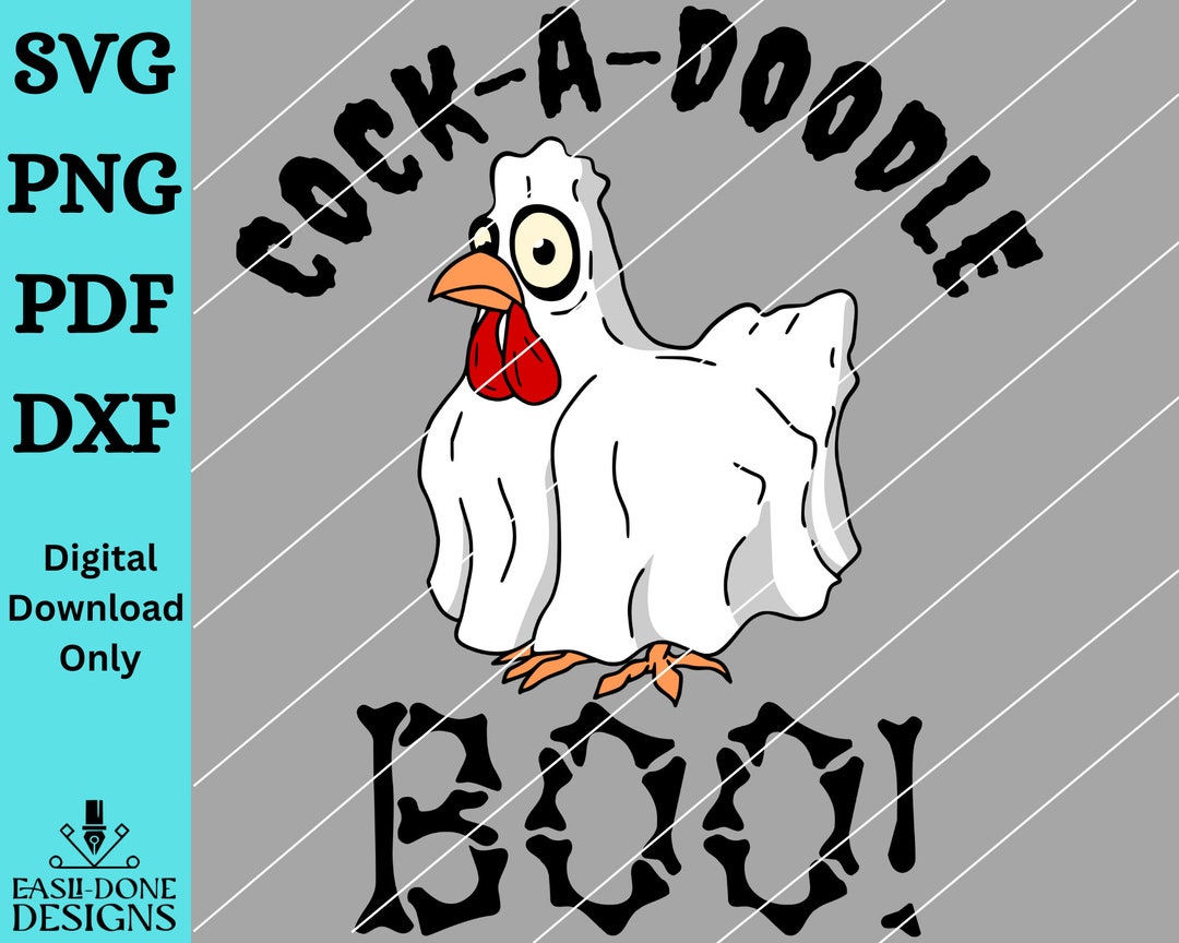 Funny Halloween Ghost Chicken Svg Png Cut Files, Farm Animal Spooky ...