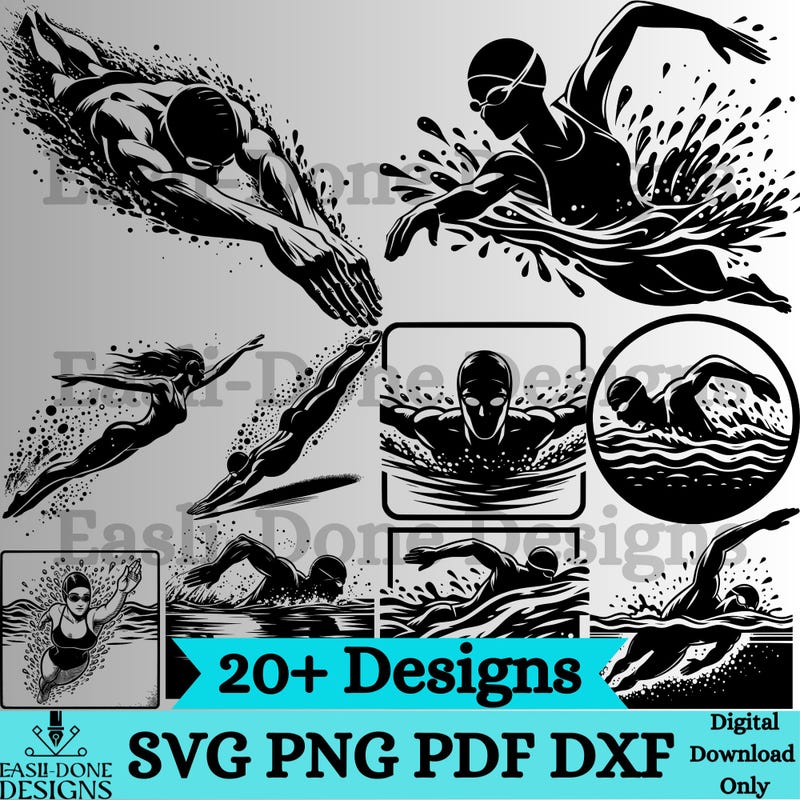 Swim Svg - Etsy