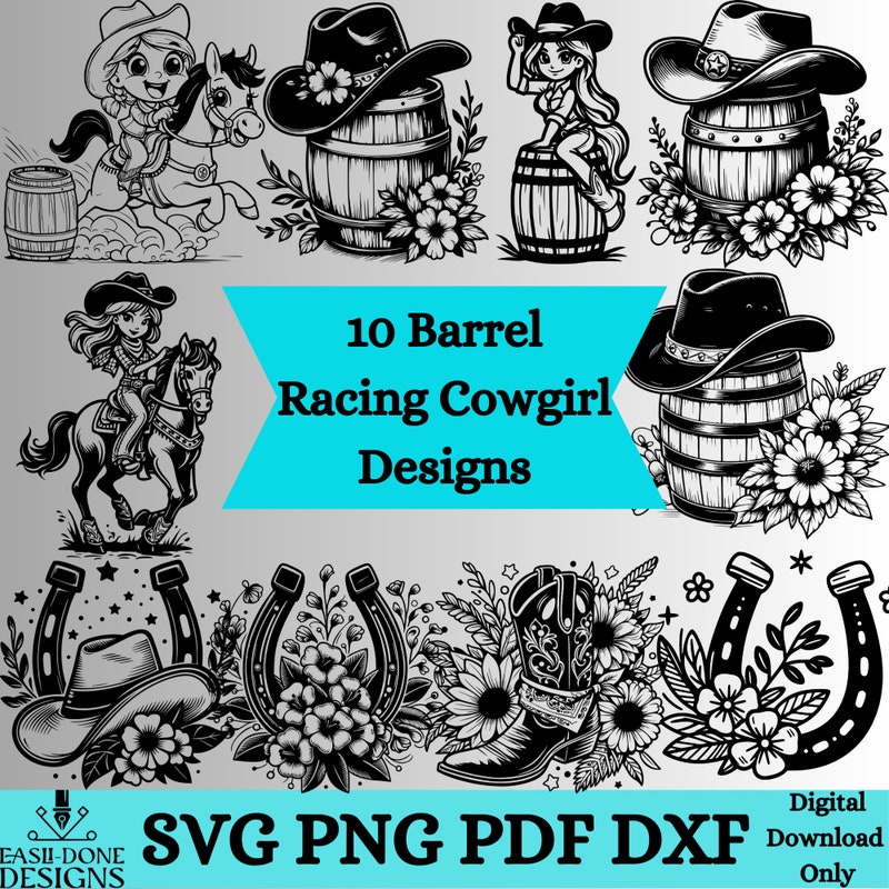 Barrel Racing Svg - Etsy