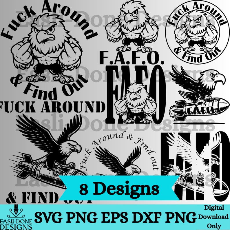 FAFO SVG Bundle: Find Out, Adult Funny Sarcastic Text Shirt Design (digital Download) American ...