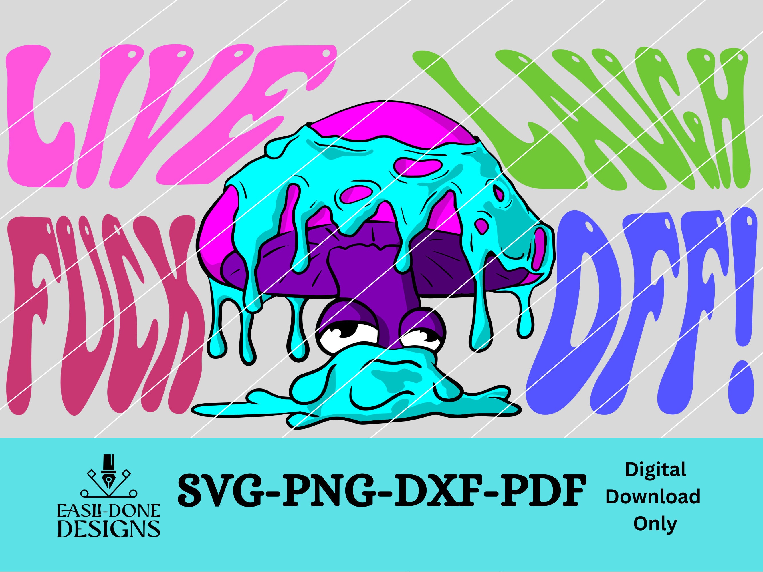 Funny Mushroom Lover Gift Text Svg Png Dxf and Pdf Files - Etsy