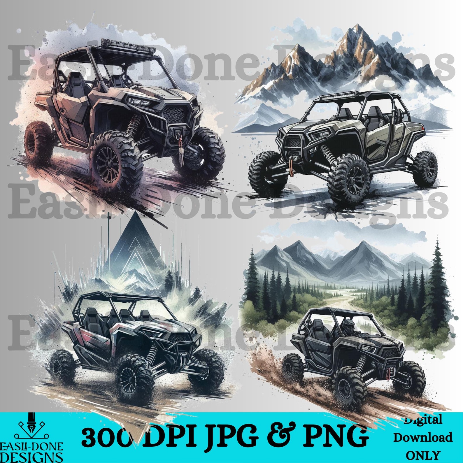 UTV Side by Side Clipart Bundle: Off-road PNG & JPG Designs - Etsy