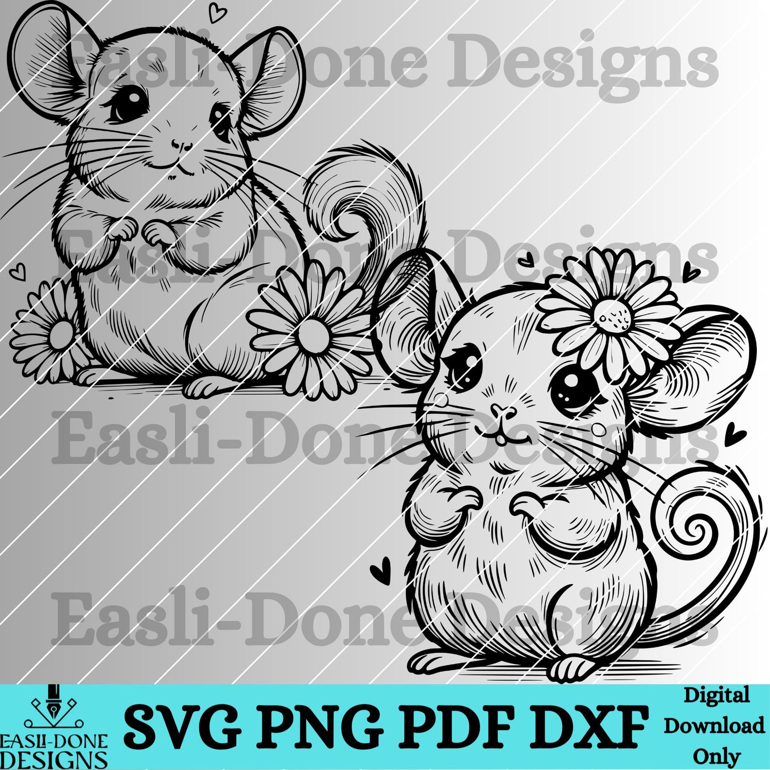 Chinchilla Outline SVG Bundle: Laser Cut Files (digital Download) - Etsy