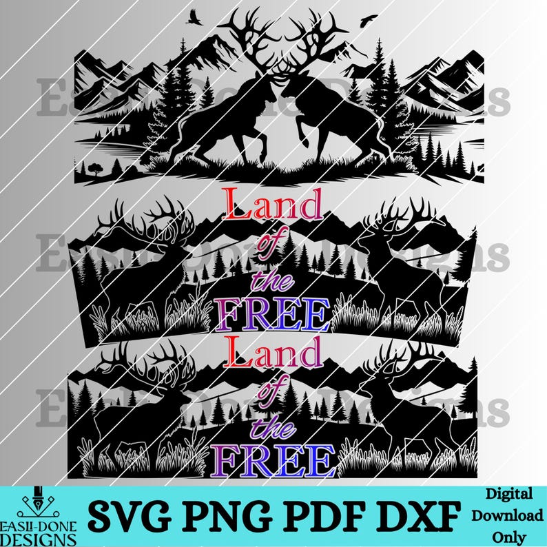 Mountain Elk Tumbler Wrap SVG: Hunting Design, 40oz Cup (digital Files ...