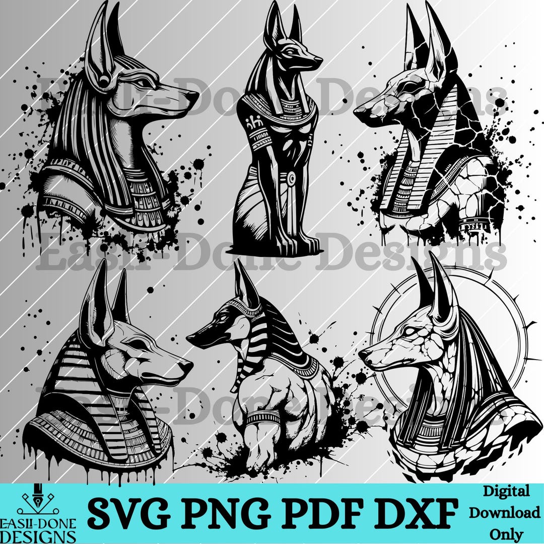 Anubis Svg Egyptian Anubis Outline Svg Png Bundle Laser Files Cricut ...