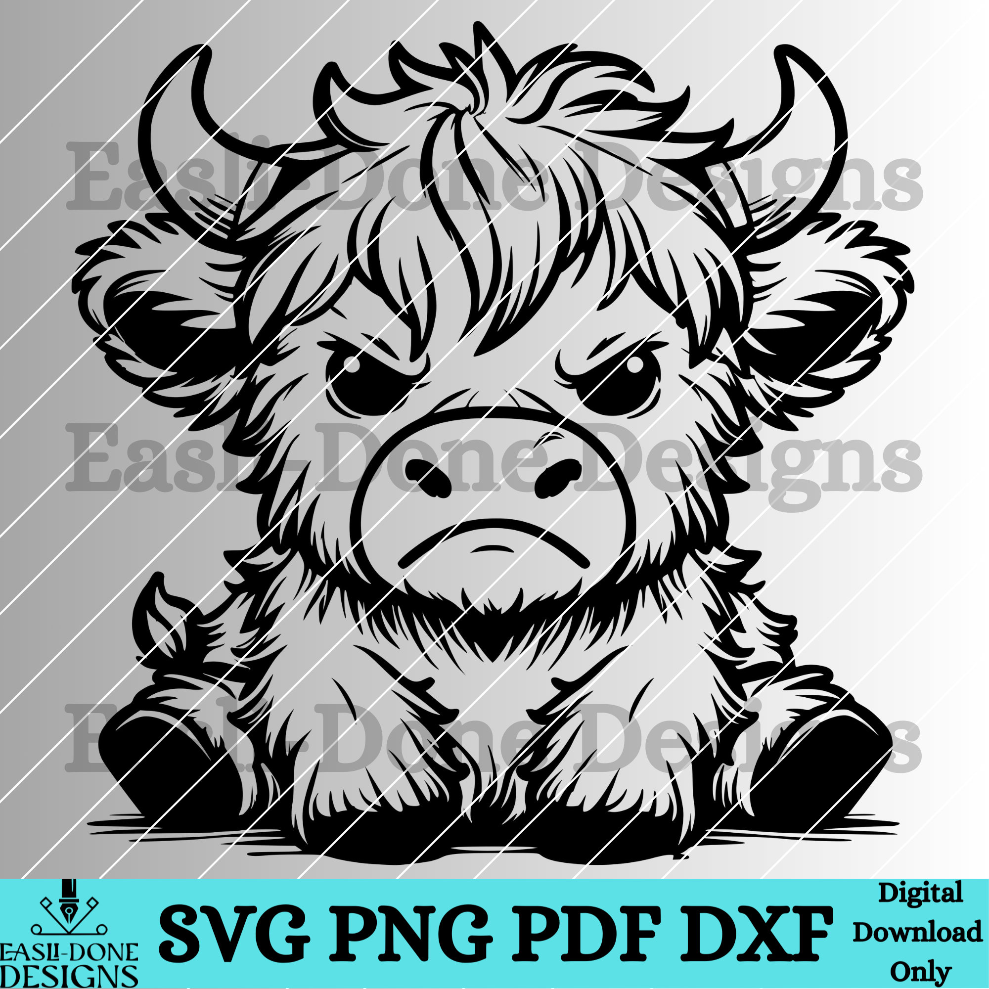 Grumpy Fun Farm Animal Bundle Svg Png Pdf and Dxf Files Instant ...