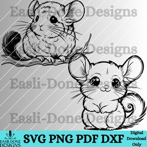Chinchilla Outline SVG Bundle: Laser Cut Files (digital Download) - Etsy