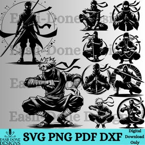 Ninja SVG Bundle: Martial Arts Clipart, Laser Cut File (digital ...