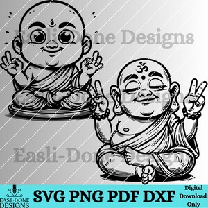 Happy Buddha Outline SVG Bundle: Laser Cut Files (digital Download) - Etsy