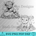 Fall Farm Animals Outline SVG Bundle: Laser Cut Files (digital Download ...