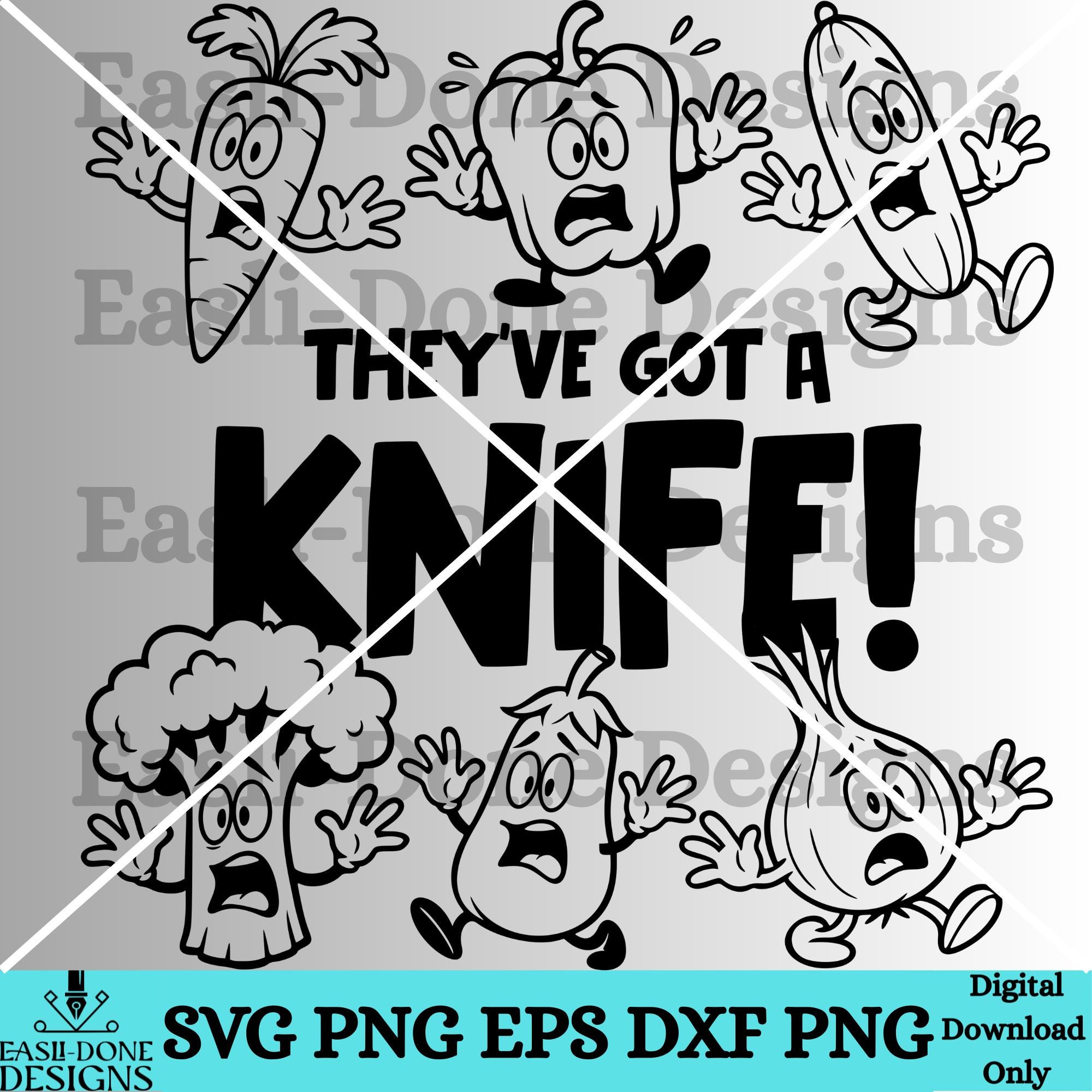 Sarcastic Cutting Board SVG Bundle: They've Got a Knife, Funny Kitchen ...