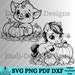 Fall Farm Animals Outline SVG Bundle: Laser Cut Files (digital Download ...