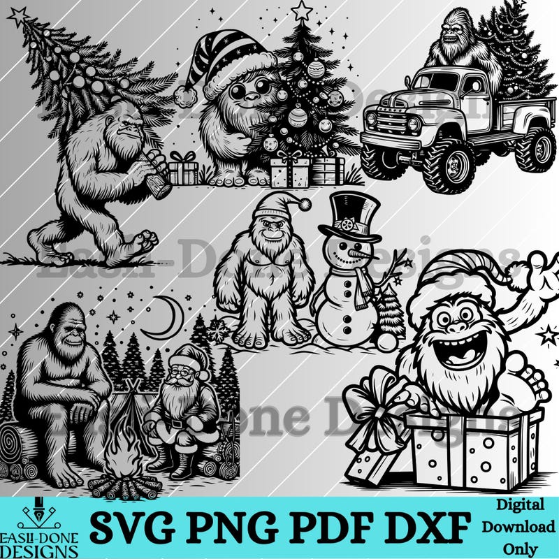 Yeti Bigfoot Cartoon - Etsy