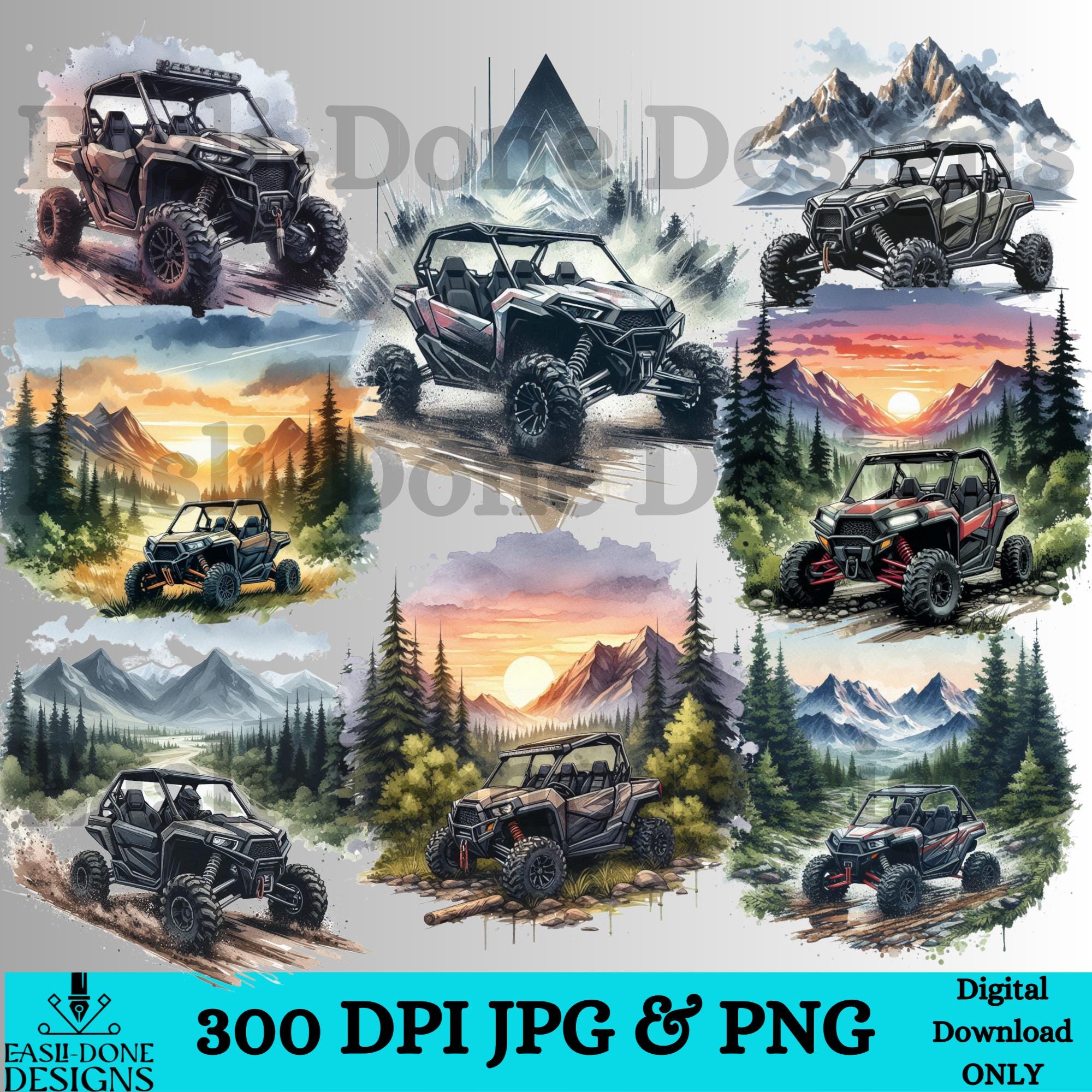 UTV Side by Side Clipart Bundle: Off-road PNG & JPG Designs - Etsy