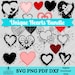 Unique Hearts SVG PNG Bundle Collection of 20 Hand Drawn and Modern ...