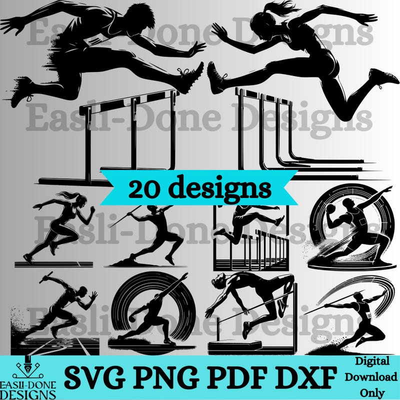 Track and Field Svg - Etsy