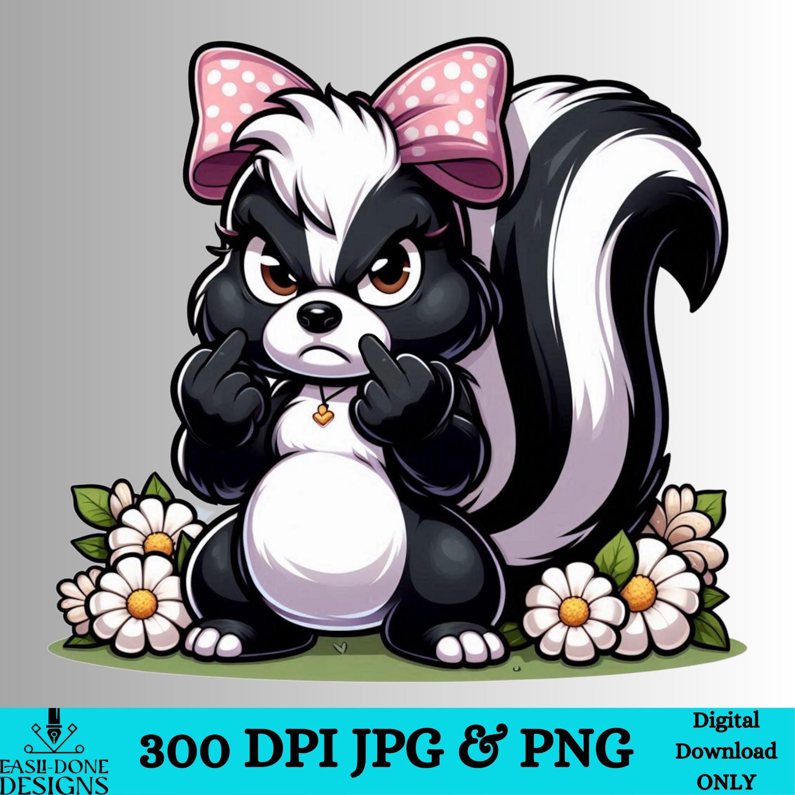 Funny Animal Middle Finger Clipart Bundle: Sublimation Design (PNG ...