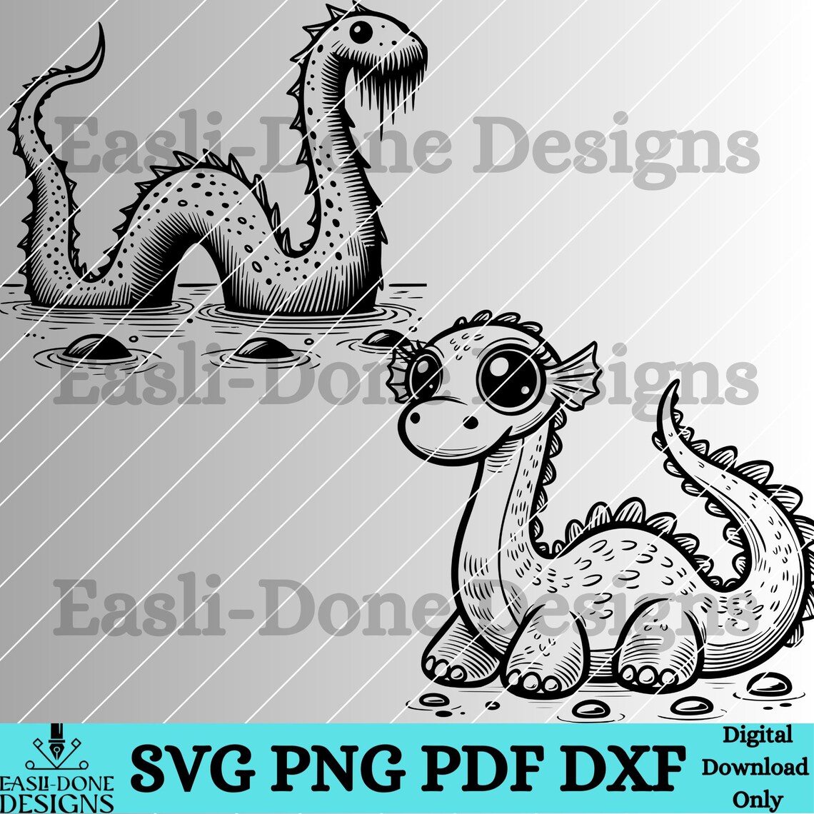 Loch Ness Svg Loch Ness Monster Outline Svg Png Bundle Laser Files ...