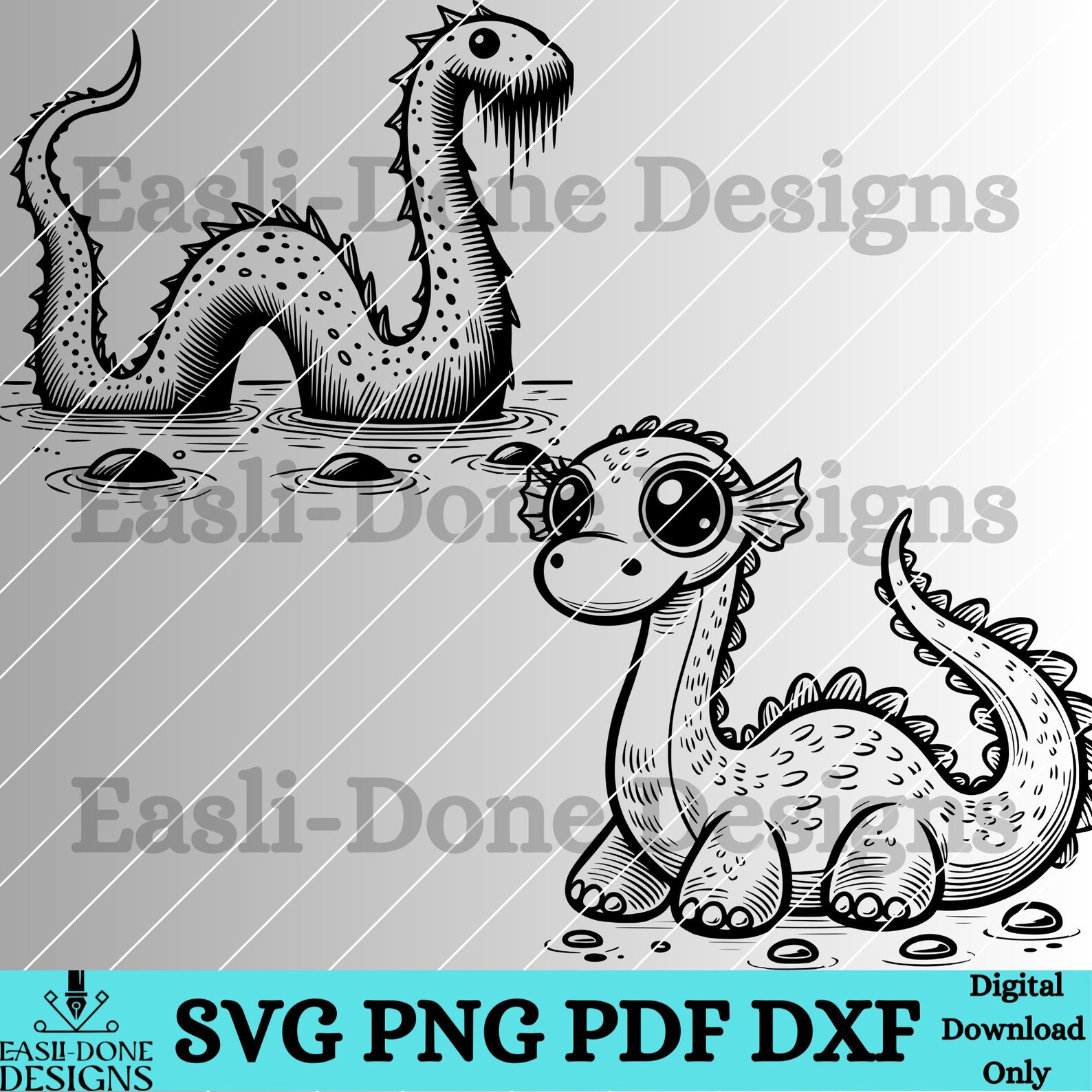 Loch Ness Svg Loch Ness Monster Outline Svg Png Bundle Laser Files ...